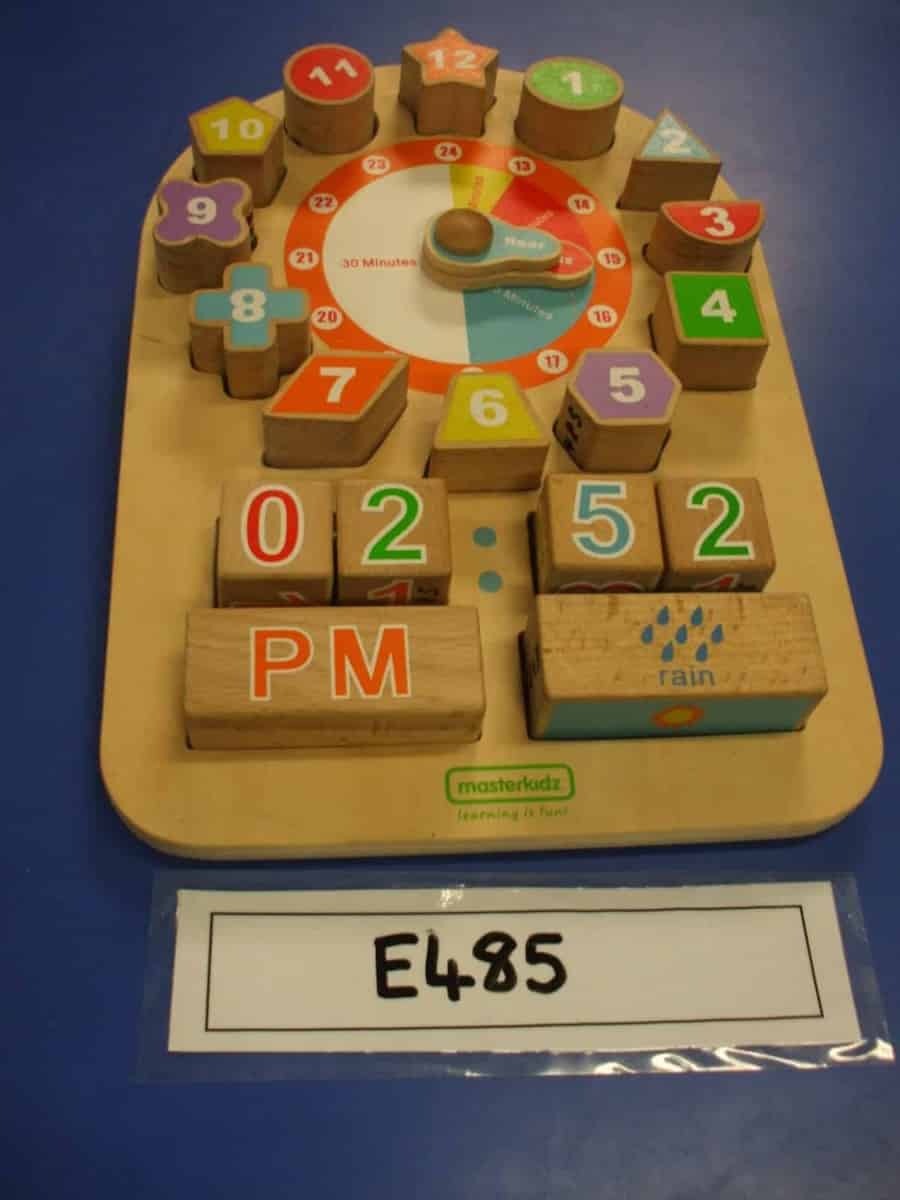 CLOCK - EDUCATIONAL - WOODEN